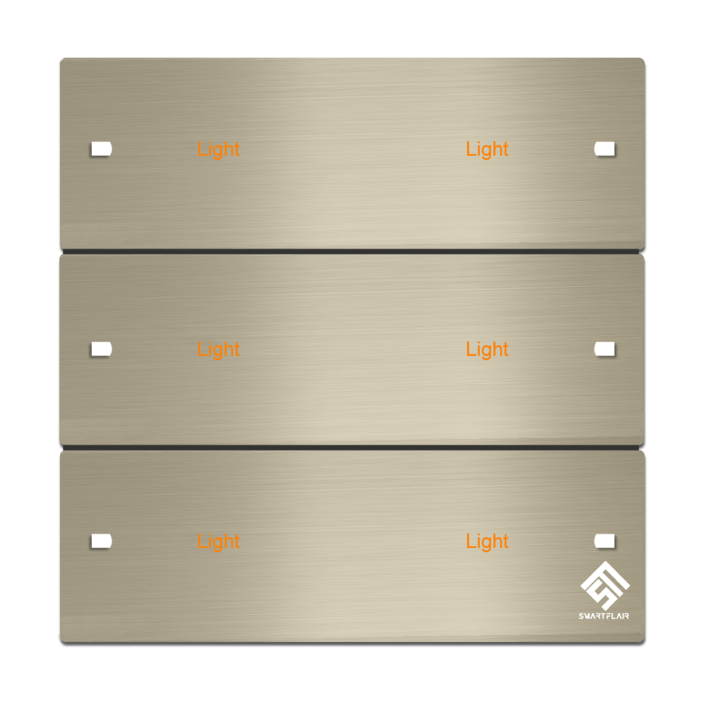 6Gang Touch Smart Switch Champagne Gold - Home